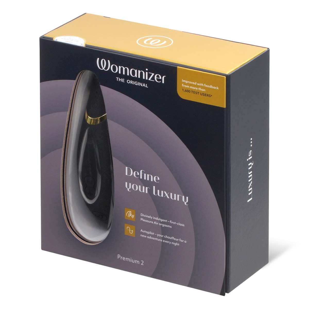 德國 Womanizer Premium 2 智慧型陰蒂吸啜器（黑色） — 19Toys 濕鳩玩具