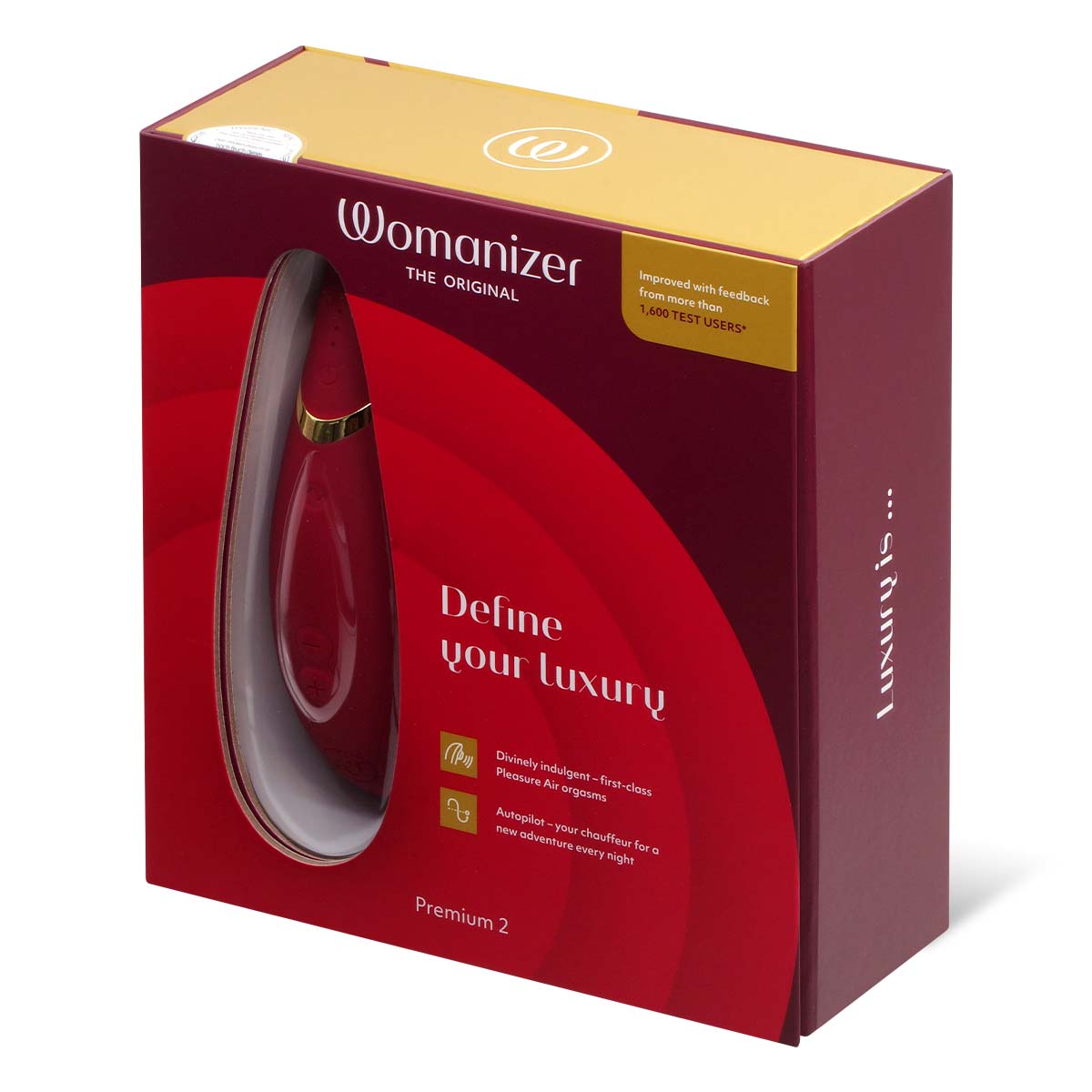 德國 Womanizer Premium 2 智慧型陰蒂吸啜器(紅色) — 19Toys 濕鳩玩具